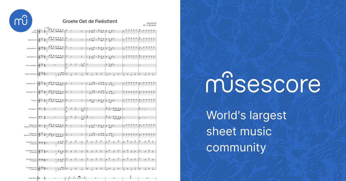 Groete Oet de Fieësttent – Hoondervel Sheet Music for Trombone, Tuba ...