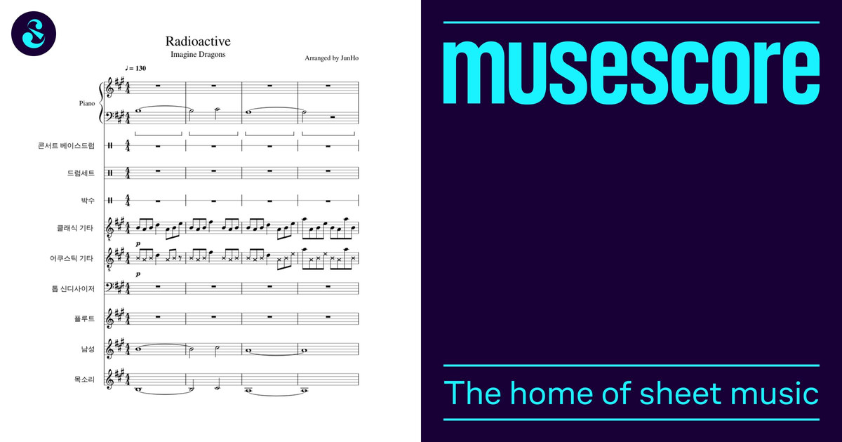 Radioactive - Imagine Dragons Sheet music for Piano, Vocals, Male ...