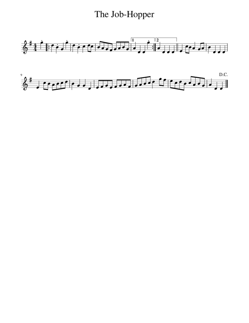 The Job-Hopper Sheet music for Piano (Solo) | Musescore.com