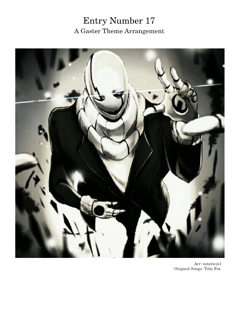 Entry Number 17 - An Undertale Remix Sheet Music for Piano, Drum group ...