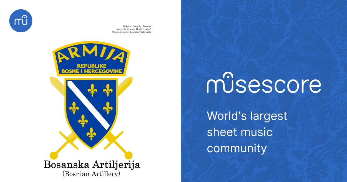 Bosanska Artiljerija - A Bosnian Folk Song Sheet Music for Accordion ...