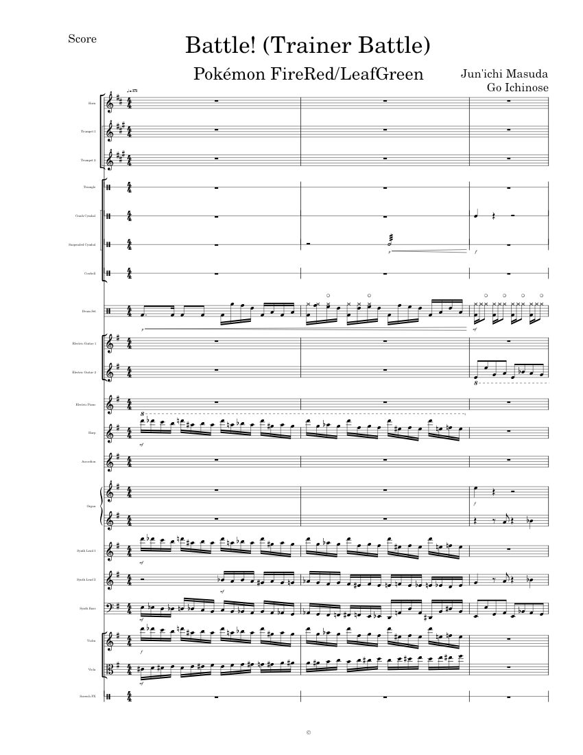 Battle! (Trainer Battle) (Pokémon FireRed/LeafGreen) - Transcribed ...