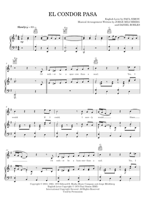 Play Official version of El condor pasa Sheet Music by Simon ...