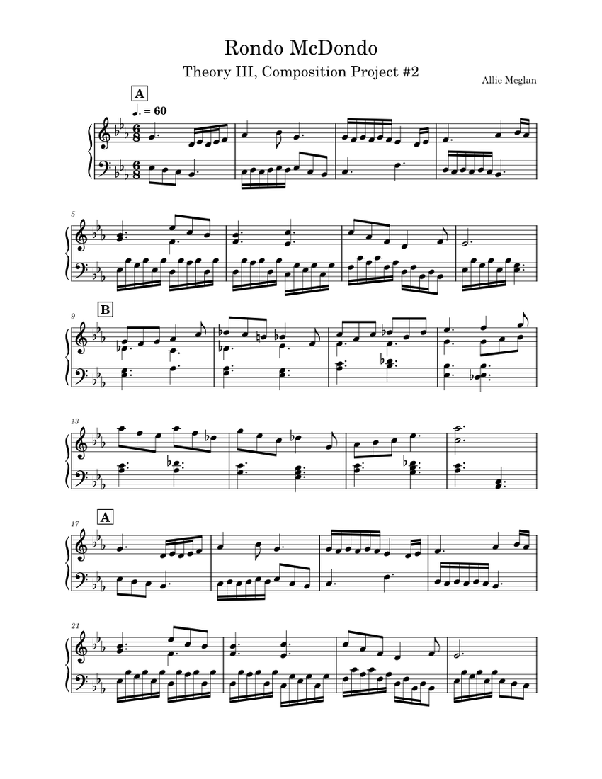 Theory III Rondo Project - piano tutorial