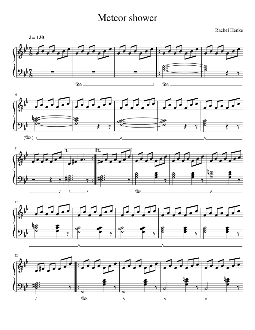 Meteor shower Sheet Music for Piano (Solo) Easy | MuseScore.com
