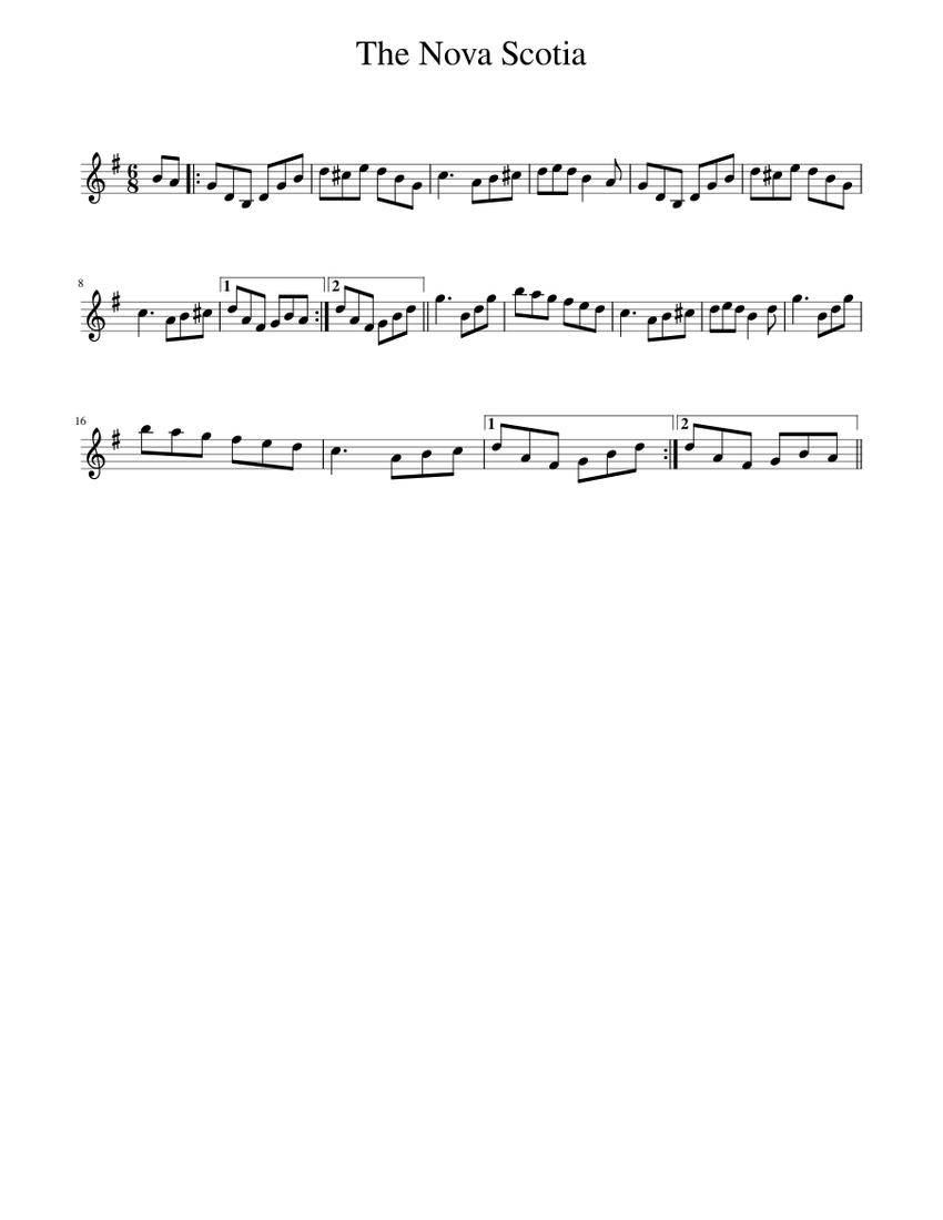 The Nova Scotia Sheet music for Piano (Solo) Easy | Musescore.com