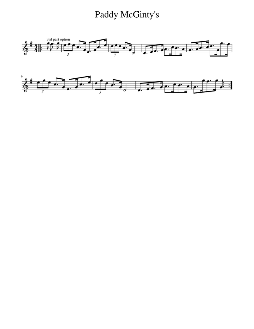 Paddy McGinty's Sheet music for Piano (Solo) | Musescore.com