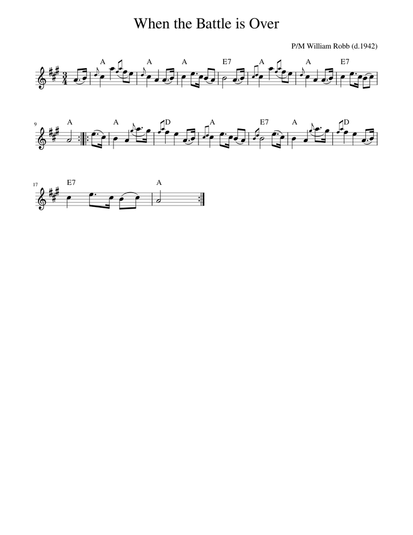 When the Battle is Over Sheet Music with Chords for Piano (Solo) easy ...