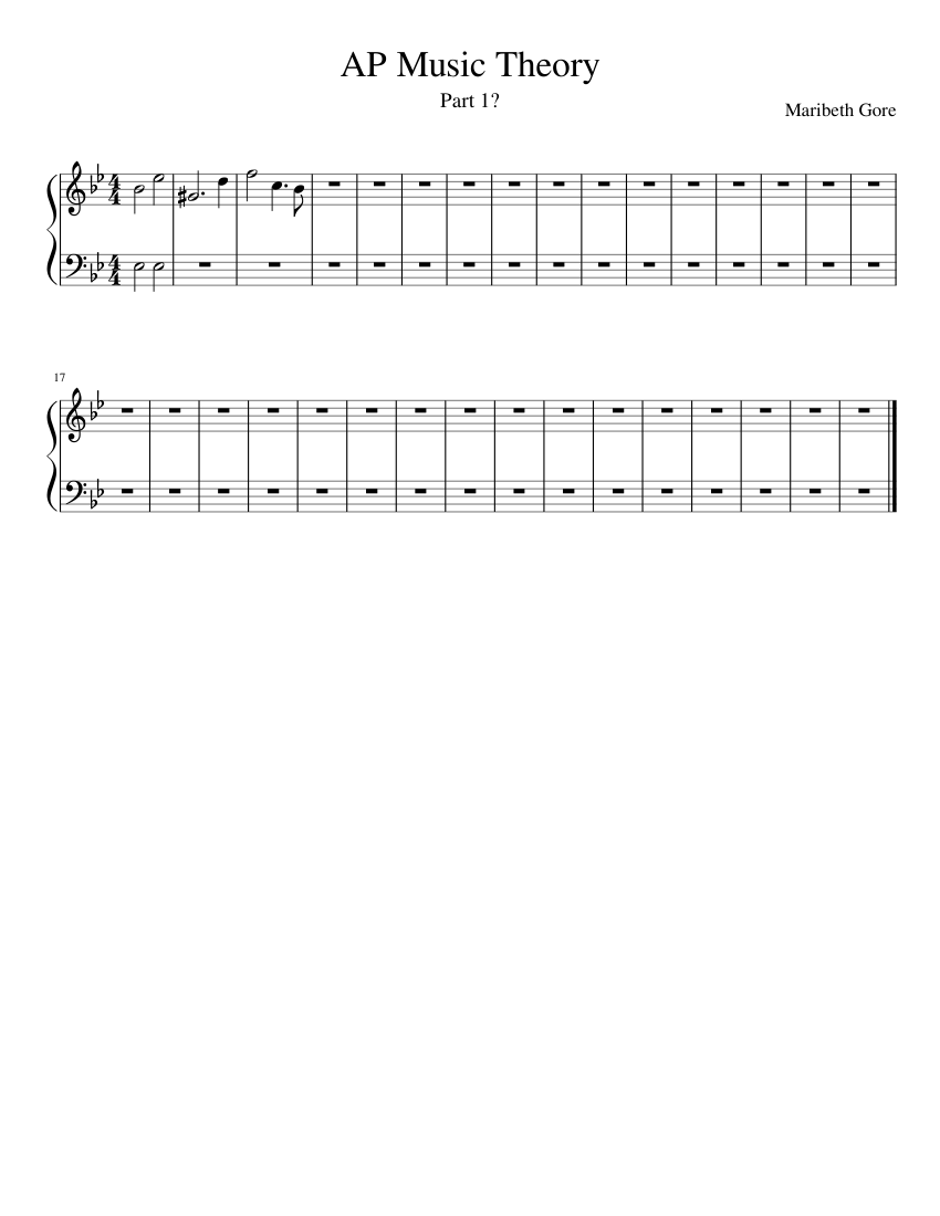 AP Music Theory Sheet music for Piano (Solo) | Musescore.com