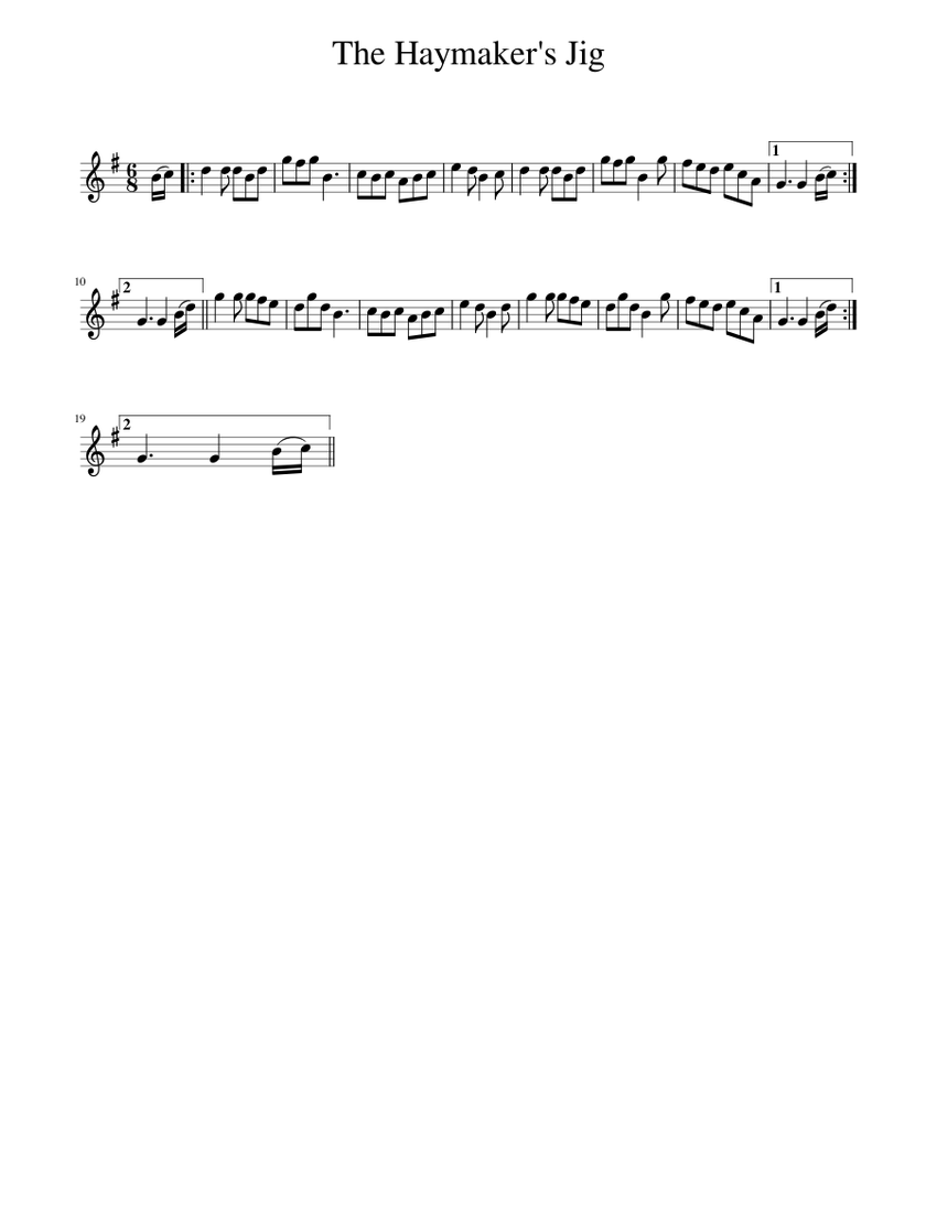 The Haymaker's Jig Sheet music for Piano (Solo) Easy | Musescore.com