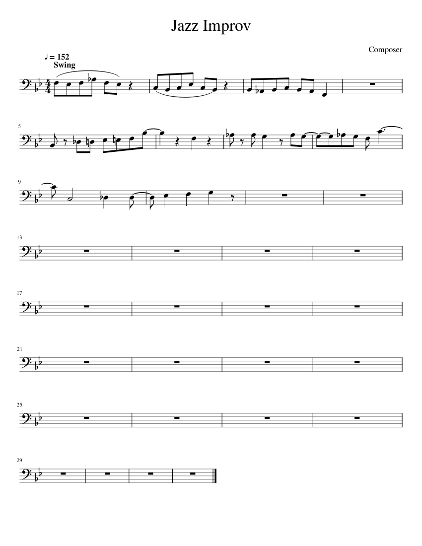 Jazz Improv Sheet music for Piano (Solo) Easy | Musescore.com