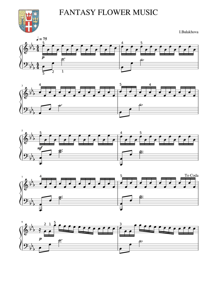 FANTASY FLOWER MUSIC EASE Sheet music for Piano (Solo) | Musescore.com