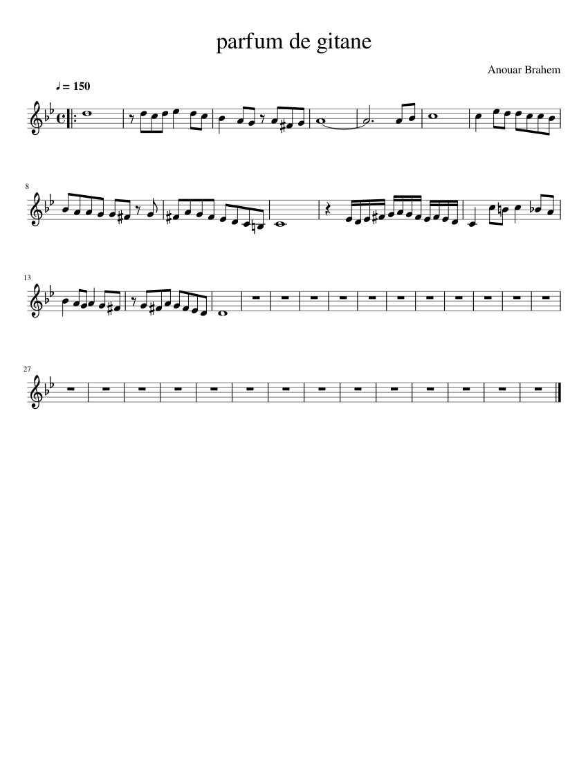 Parfum de Gitane - piano tutorial