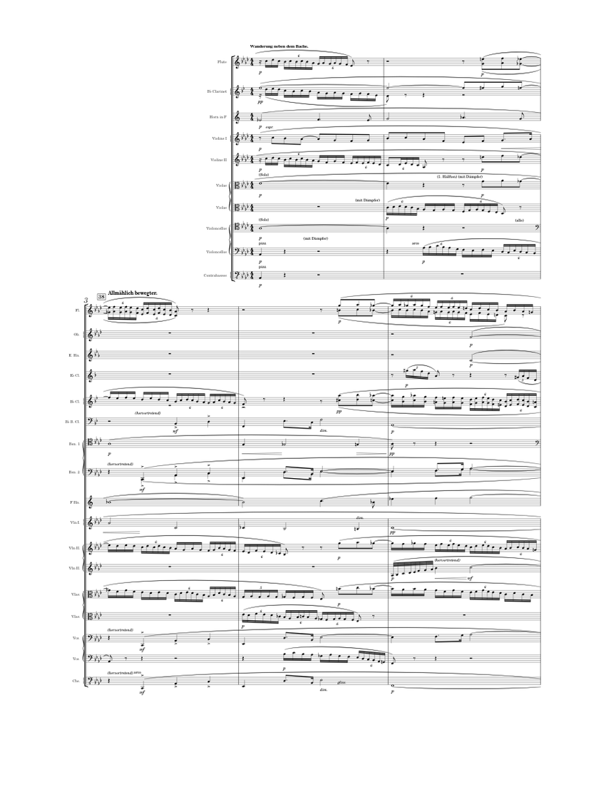 Eine Alpensinfonie, Op.64, V. Wanderung neben dem Bache – Richard Strauss Sheet music for ...