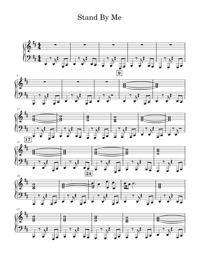 Stand by me – Ben E. King Sheet music for Piano (Solo) | Musescore.com