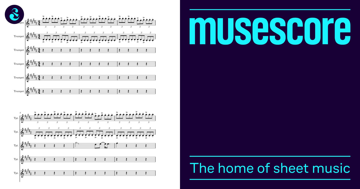 Hold the Line – Toto Sheet Music for Trumpet other (Brass Ensemble ...