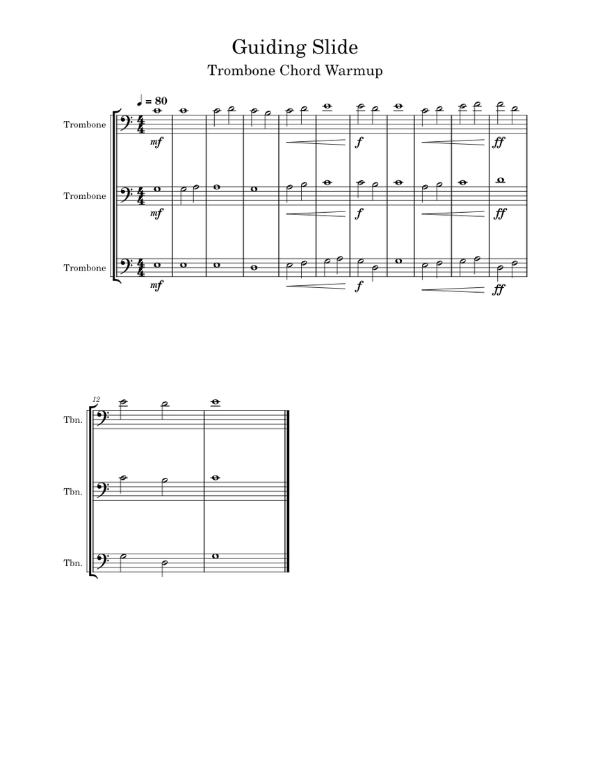 Guiding_Slide - Andre LeBaron Sheet music for Trombone (Marching Band ...