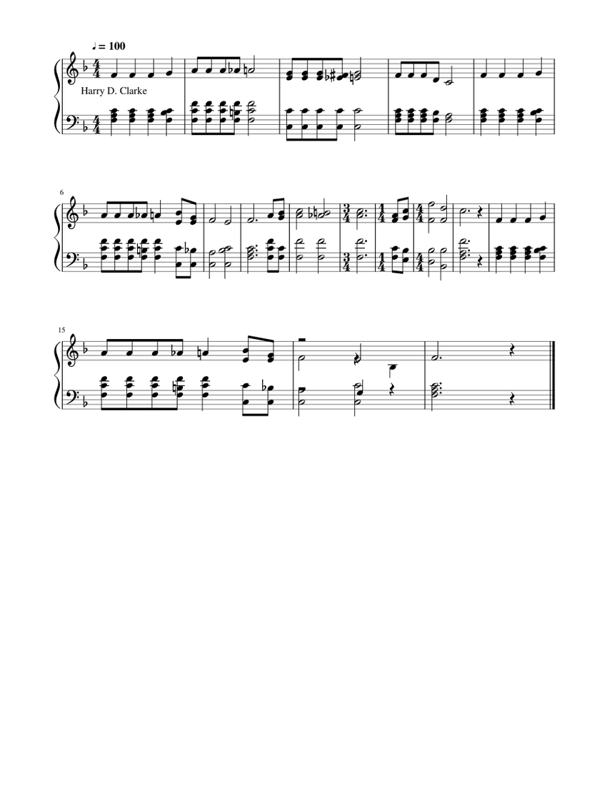 Read your bible, pray every day - Harry D. Clarke Sheet Music for Piano ...