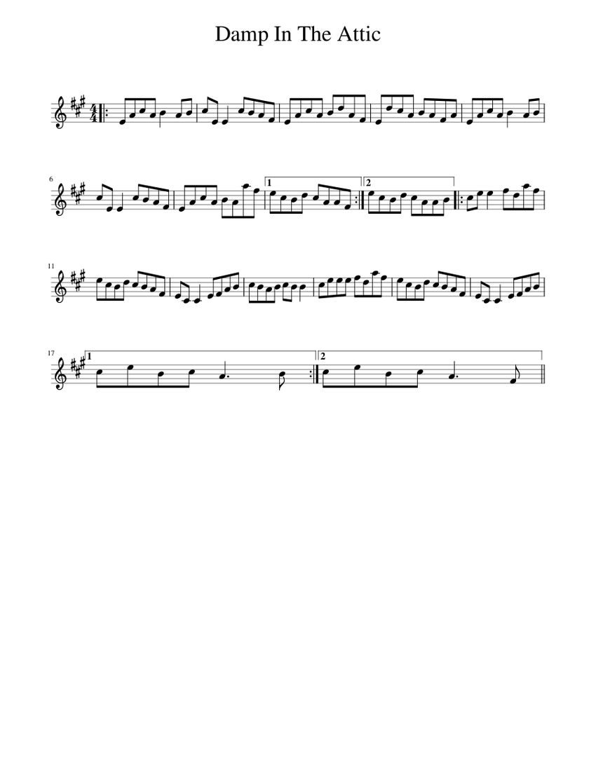 Damp In The Attic Sheet music for Piano (Solo) Easy | Musescore.com