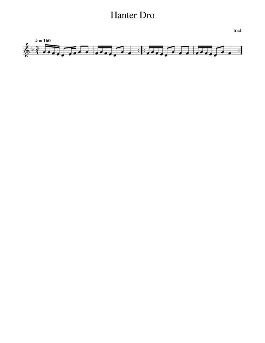 Traditional music - Hanter Dro Sheet music for Piano (Solo) Easy ...