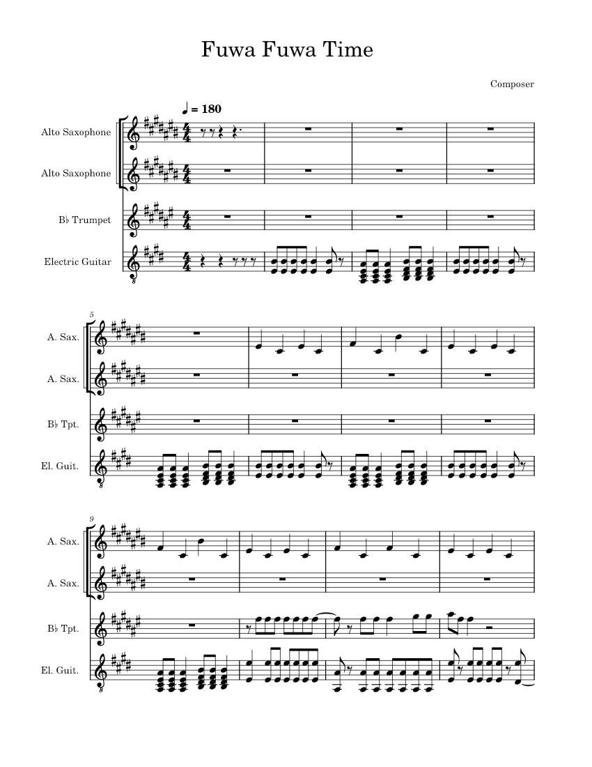 Fuwa_Fuwa_Time ALmost - piano tutorial