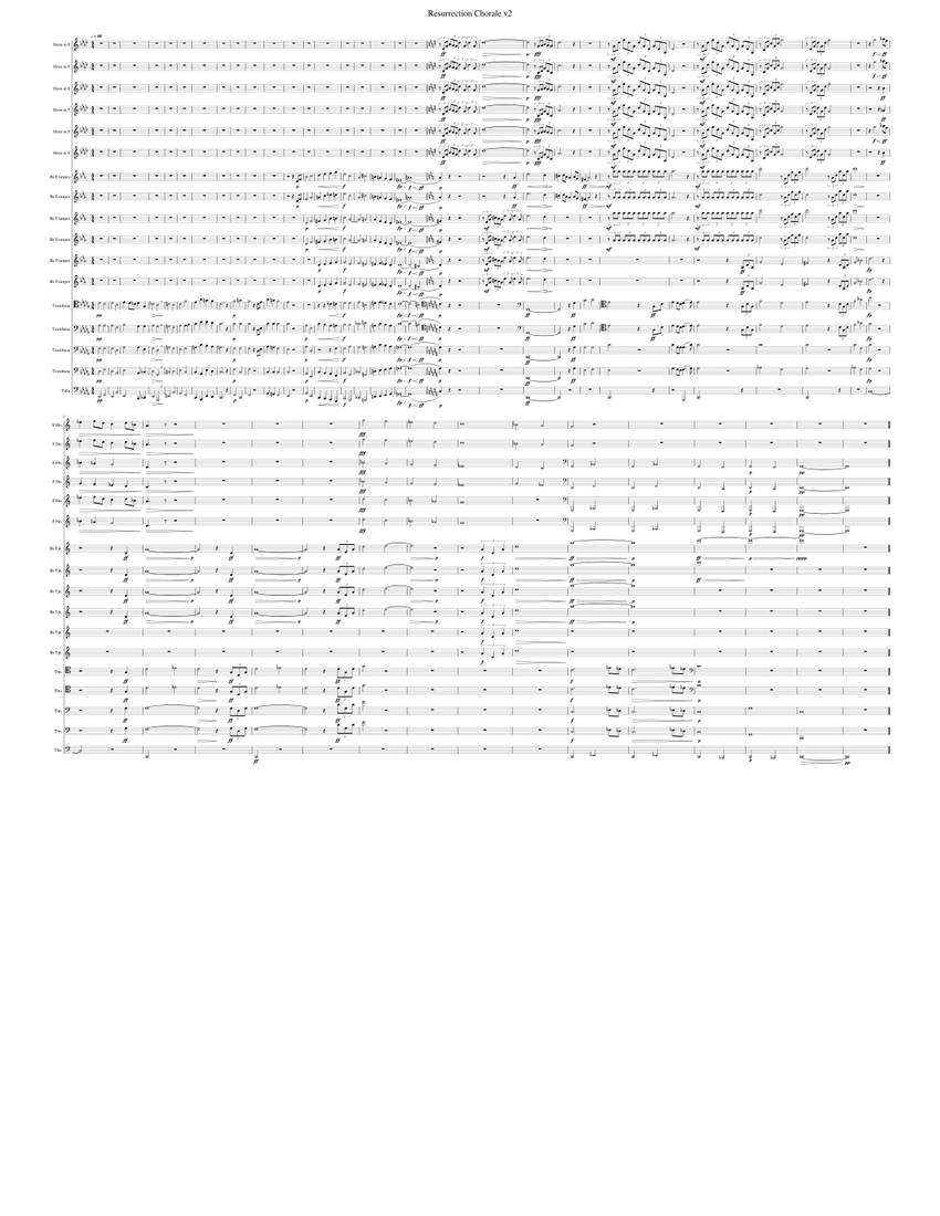 Mahler 2nd Symphony Brass Chorale Sheet Music for Trombone, Tuba, Trumpet in b-flat, French horn ...