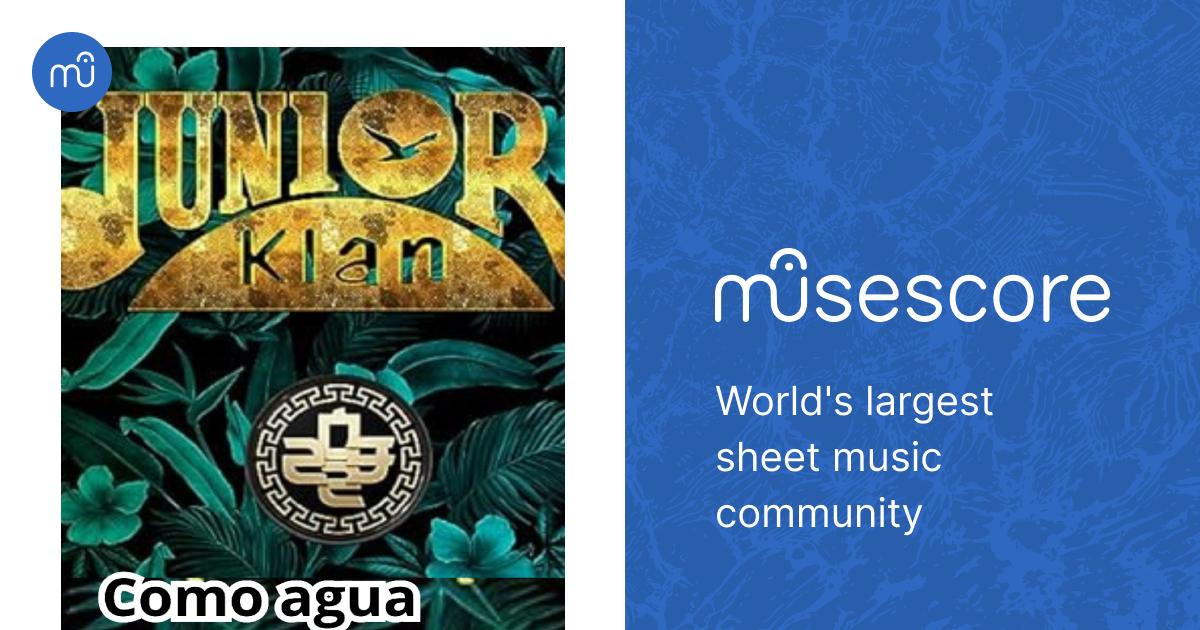 Como agua en las manos - Junior Klan Sheet Music with Chords for Piano ...