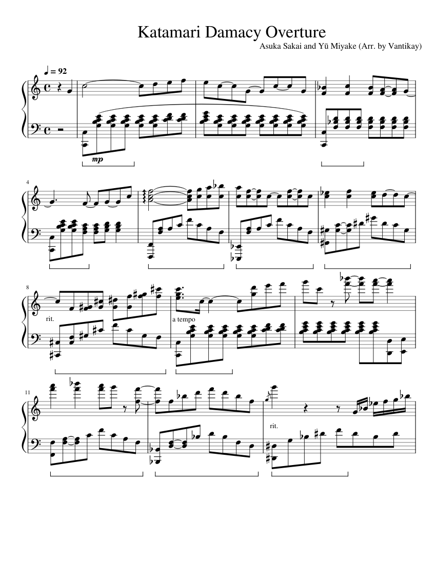 Katamari Damacy OST - Overture – Asuka Sakai and Yū Miyake Katamari ...