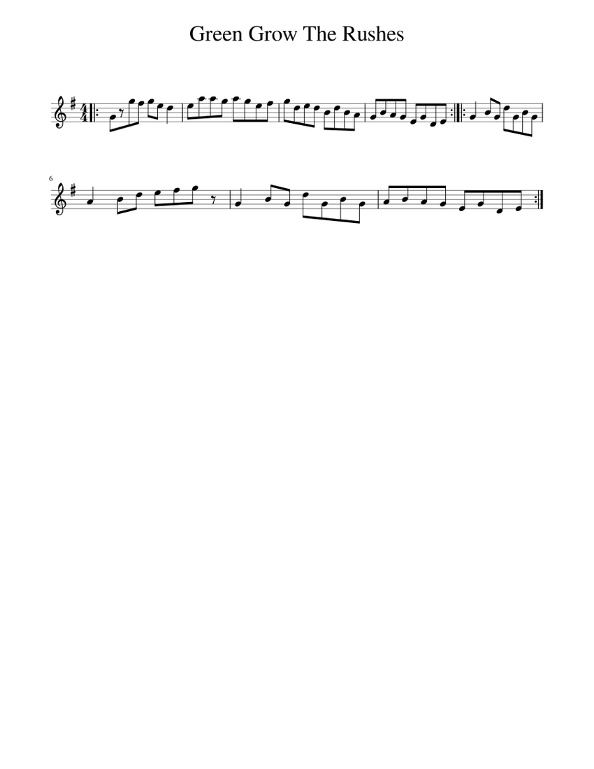 Green Grow The Rushes Sheet music for Piano (Solo) Easy | Musescore.com