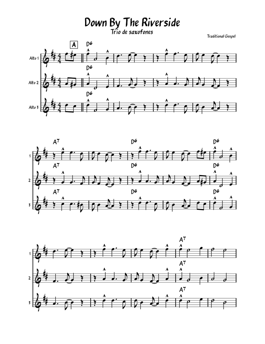 Down By The Riverside – African-American Spiritual Down By The ...