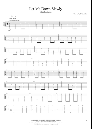 Let me down slowly – Alec Benjamin Sheet Music for Guitar (Solo ...