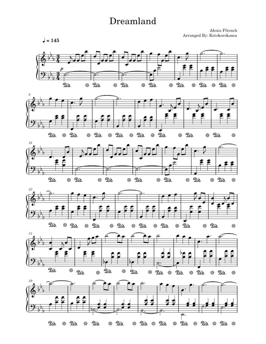 Dreamland Sheet music for Piano (Solo) | Musescore.com