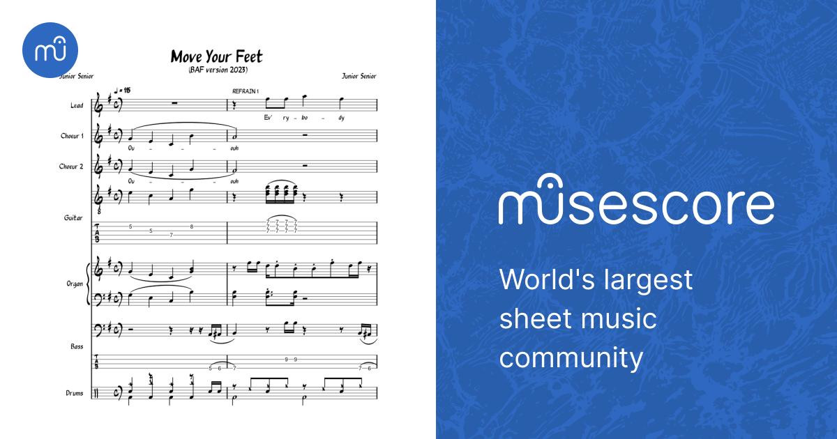 Move your feet – Junior Senior Sheet Music and Tab for Organ, Vocals ...
