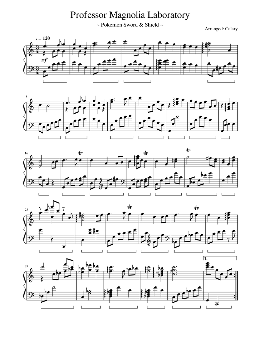 Pokemon Sword & Shield - Professor Magnolia Laboratory Sheet music for ...