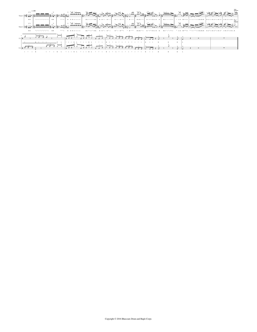 Bluecoats 2016 Tenor Feature (Single Spock Adjusted) Sheet music for ...