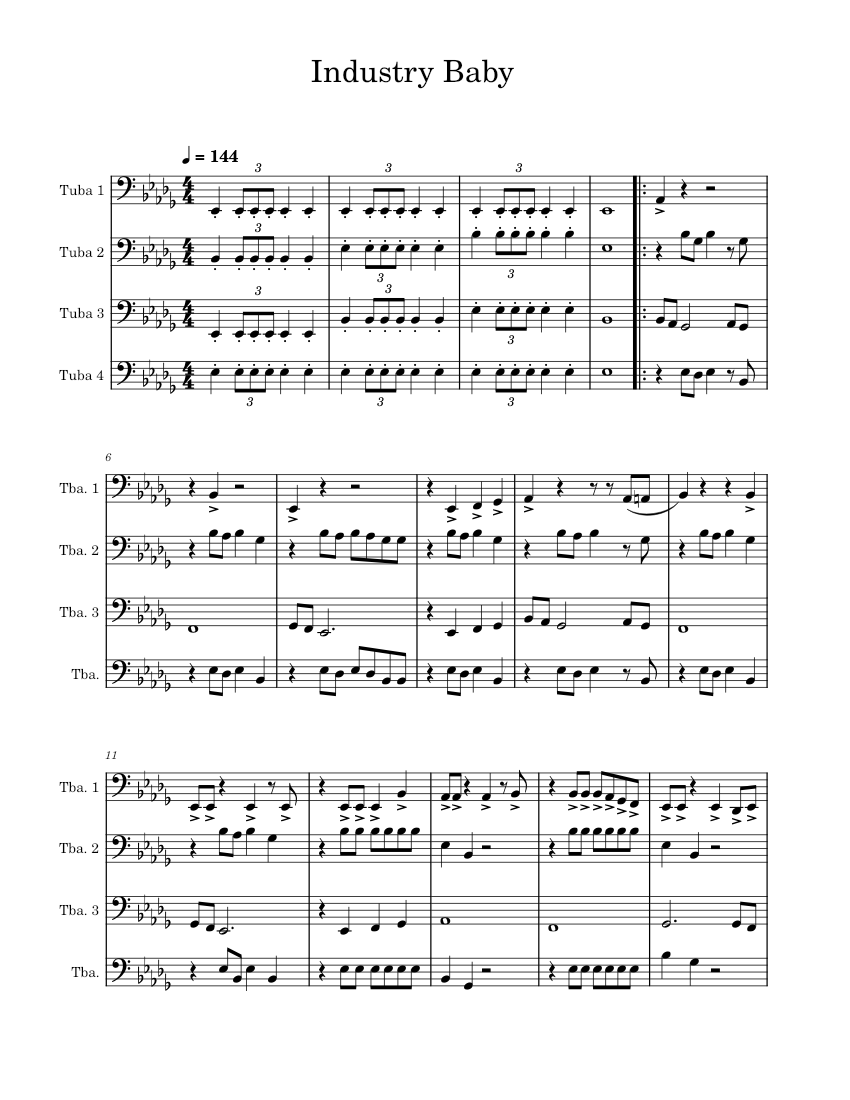 Industry Baby – Lil Nas X and Jack Harlow Industry Baby Sheet music for ...
