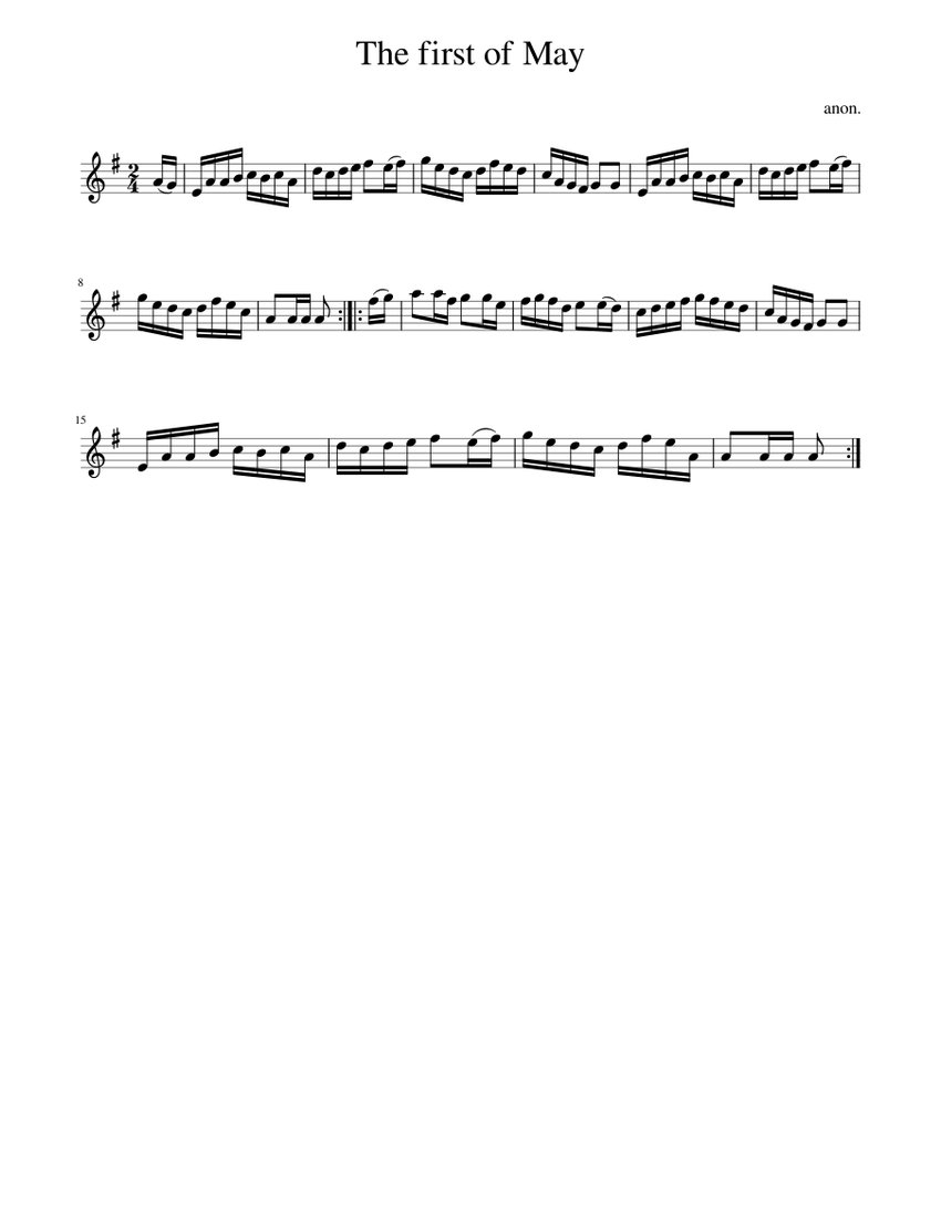 The first of May Sheet music for Piano (Solo) Easy | Musescore.com