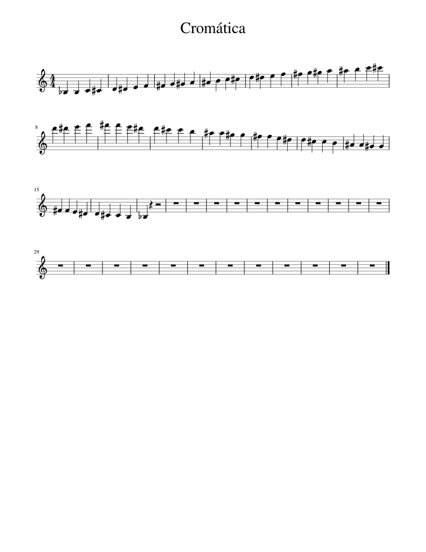 Cromática certa Sheet music for Piano (Solo) Easy | Musescore.com