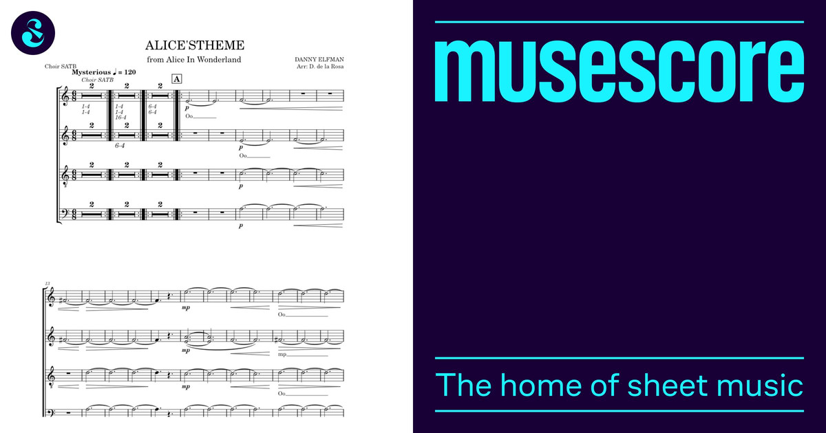 alice Sheet Music for Synthesizer (Mixed Quartet) | MuseScore.com