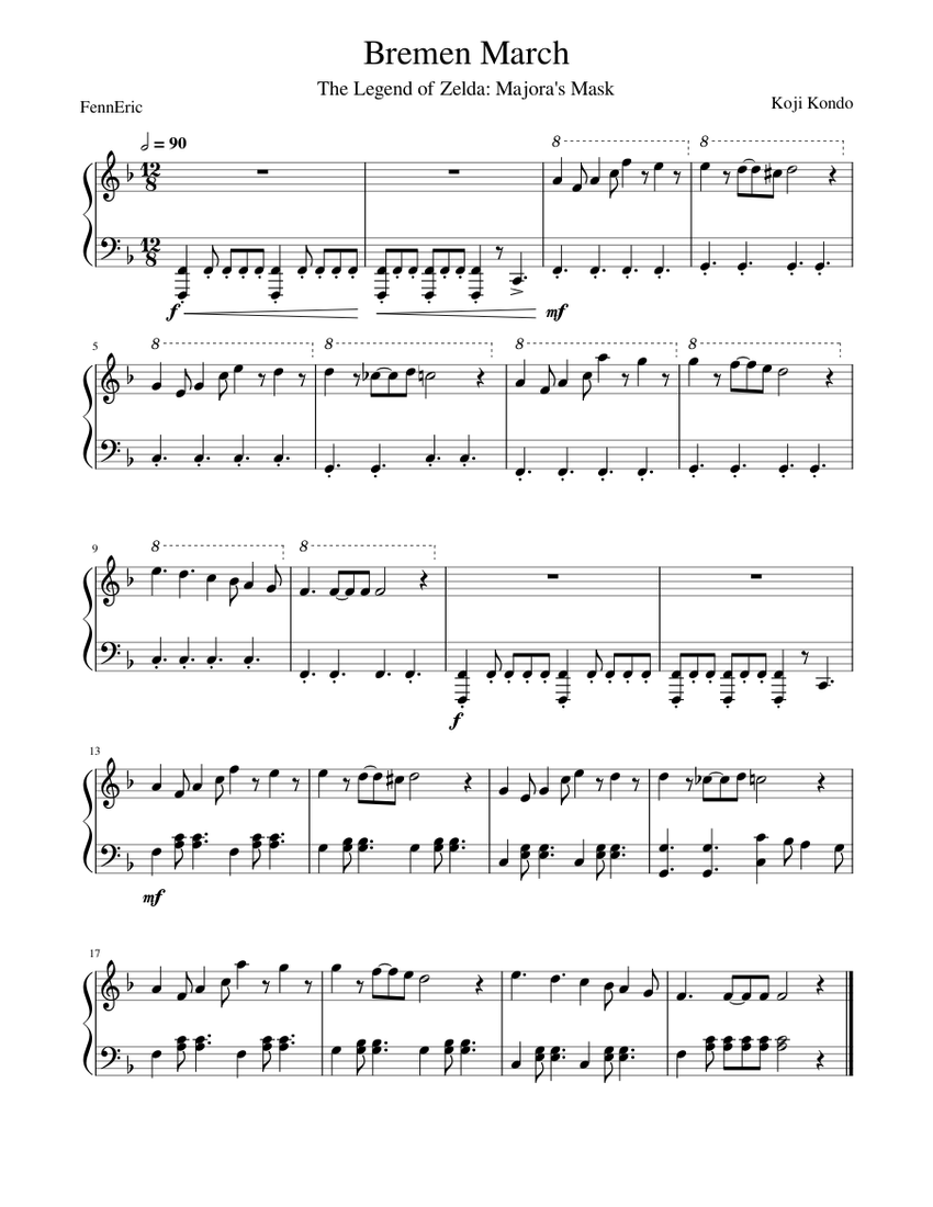 Bremen March Sheet music for Piano (Solo) Easy | Musescore.com