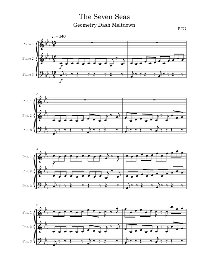 The Seven Seas Sheet music for Piano (Mixed Trio) | Musescore.com