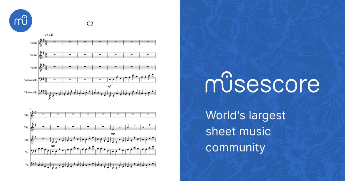 C2 Sheet music for Violin, Cello (Mixed Quintet) | Musescore.com