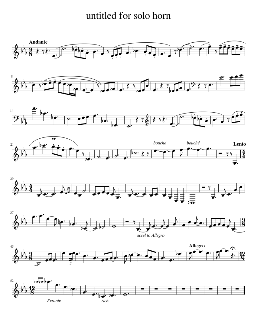 No 1 Sheet music for French horn (Solo) | Musescore.com