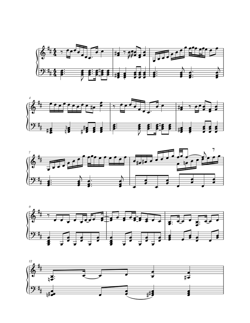 The Clockwork Rose – Hatsuki Yura Sheet Music for Piano (Solo ...