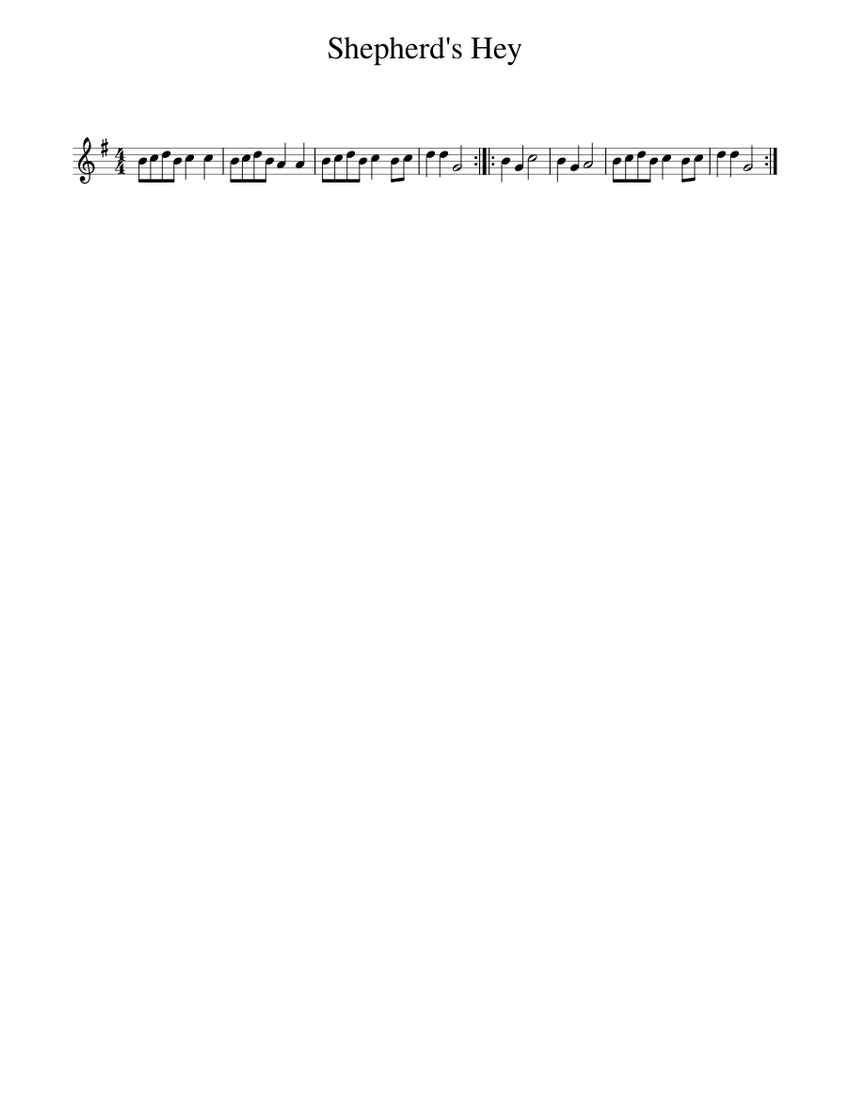 Shepherd's Hey Sheet music for Piano (Solo) | Musescore.com