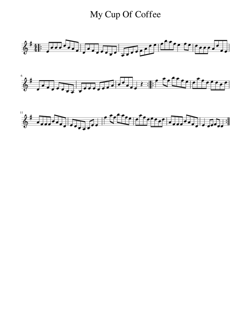 My Cup Of Coffee Sheet music for Piano (Solo) Easy | Musescore.com