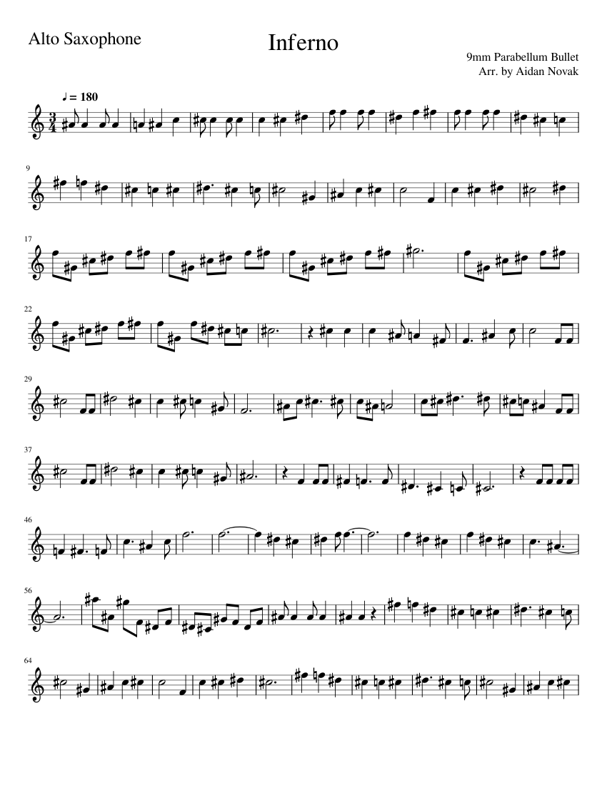 Inferno Sheet music for Piano (Solo) Easy | Musescore.com