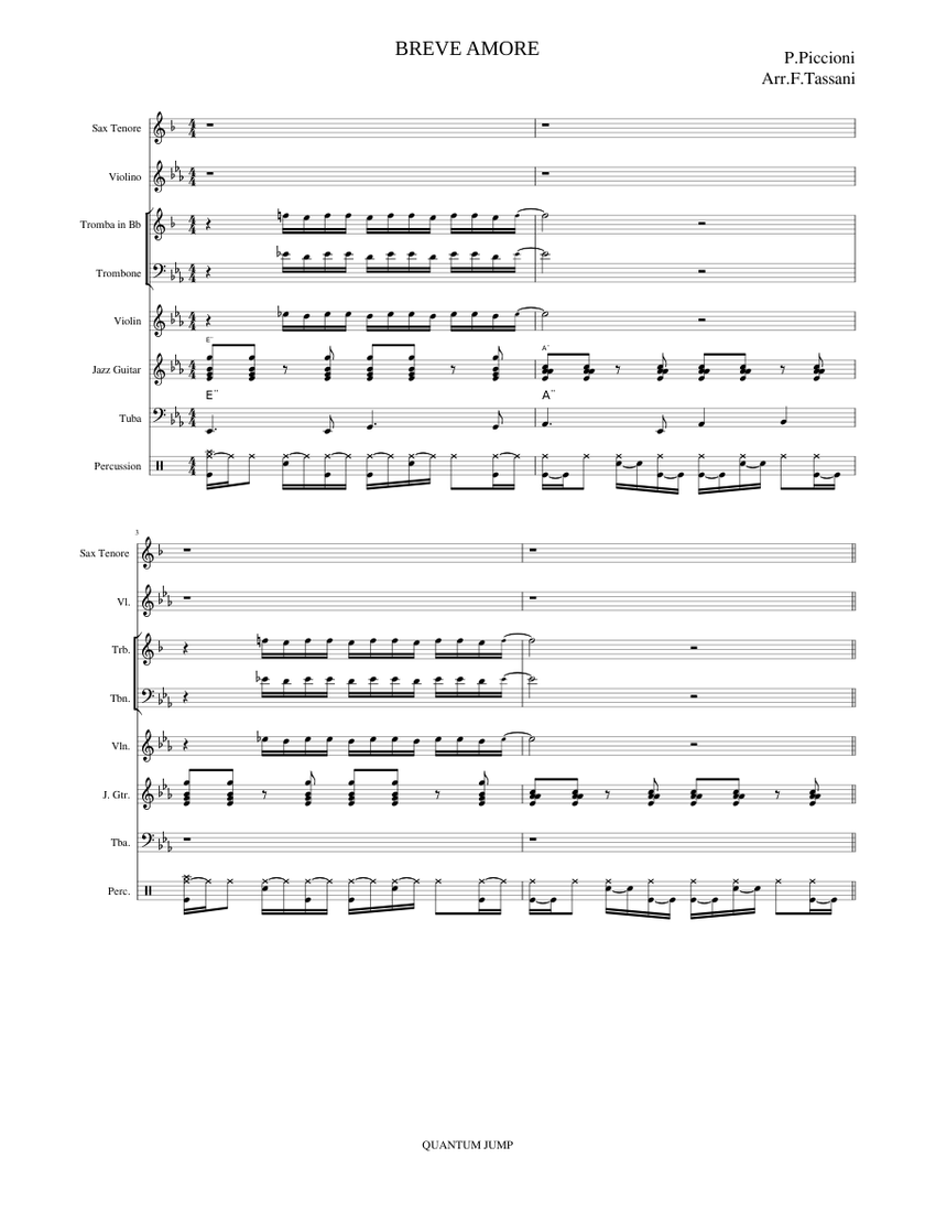 You Never Told Me -Breve Amore -Sordi ,Piccioni Sheet Music for Tuba ...