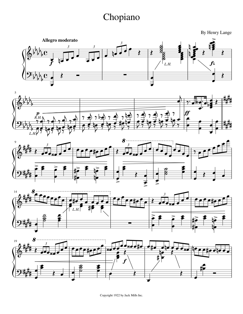 Cho-Piano Sheet Music for Piano (Solo) | MuseScore.com