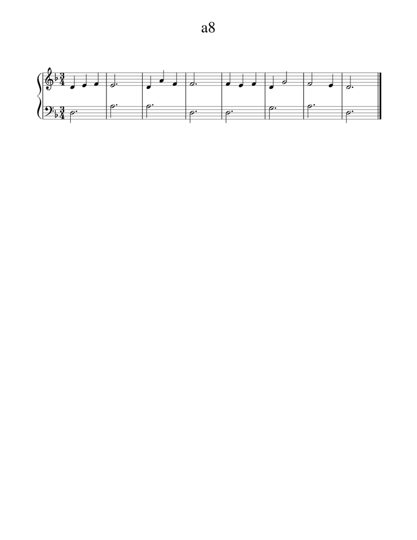 a8 Sheet music for Piano (Solo) | Musescore.com